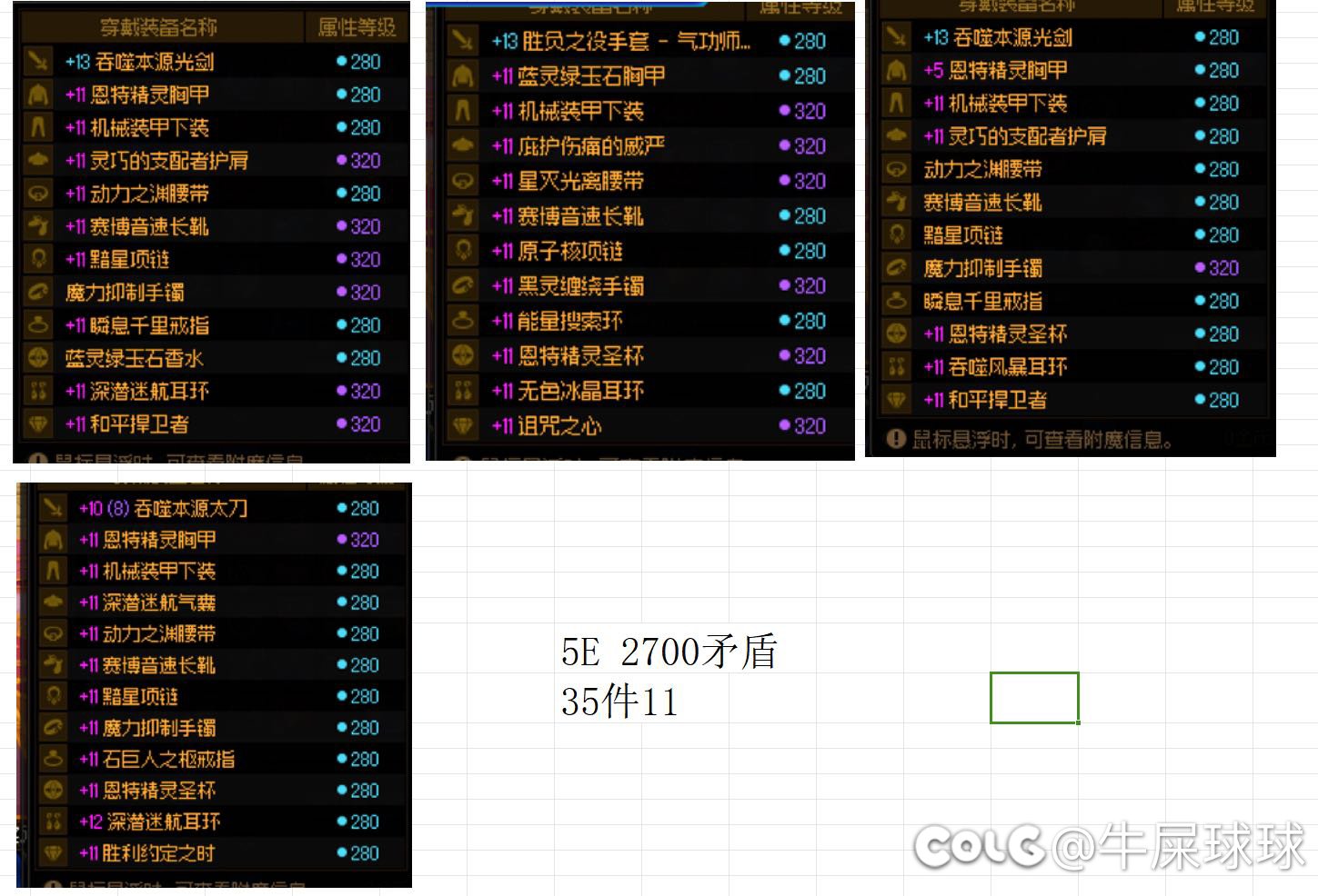 5E+2700矛盾 上了35件11,沃特碧们的Colg,DNF地下城与勇士 - COLG社区