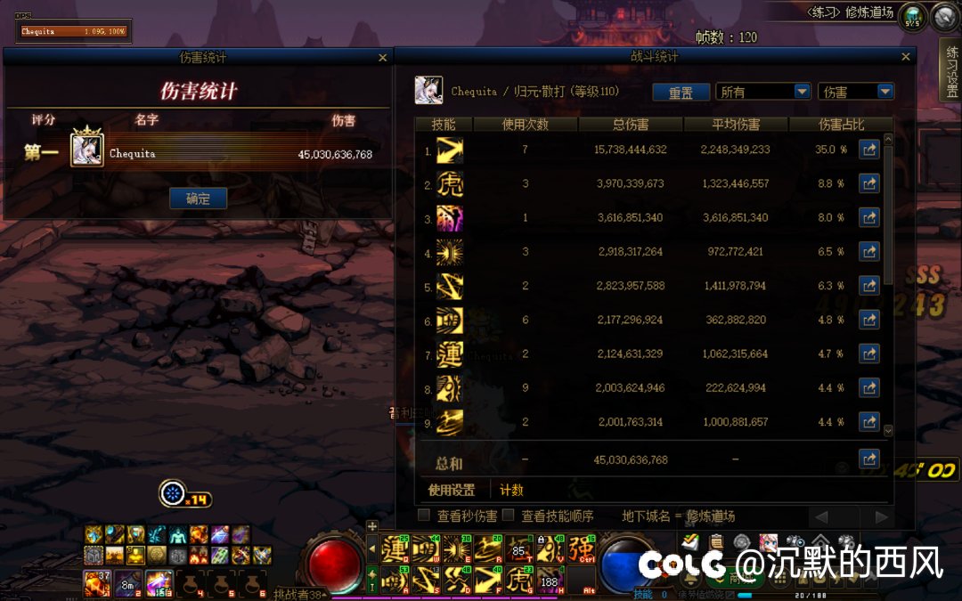 标准红10，6w名望，定制姐伤害分享,沃特碧们的Colg,DNF地下城与勇士 - COLG玩家社区